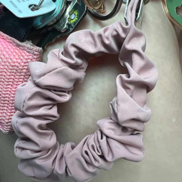 Waterproof Scrunchie Wristlet Keychain Keyring Keyfob | Silver Hardware ...