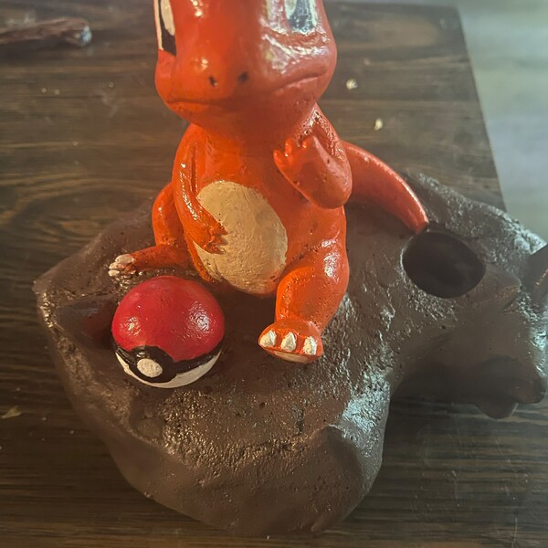 Concrete Tabletop Firepit Cyndaquil Indoor Home Decor Cyndaquil Gift ...