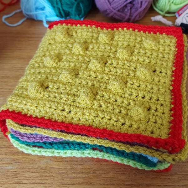 Crochet Sensory Book Pattern, PDF Quiet Book Crochet Pattern, Baby ...