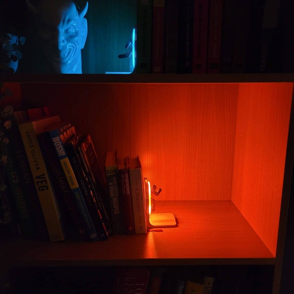 LED Art Deco Bookends - Style 1 - Wooden Contemporary, Aesthetic and ...