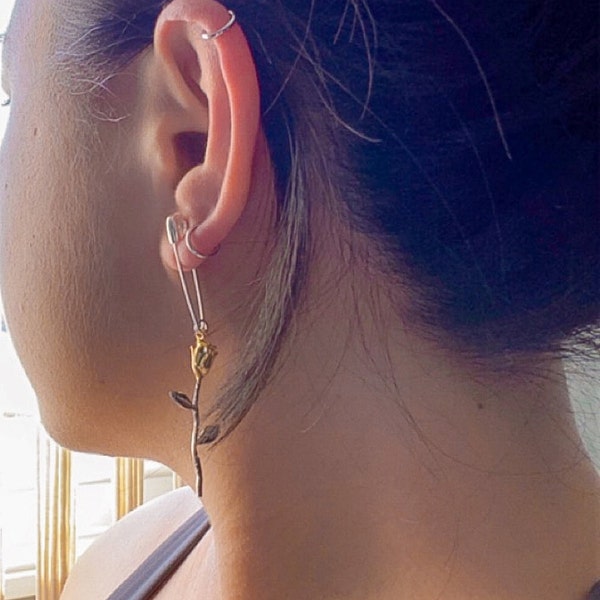 925 Silver 14 Carat Gold Plated Shield Spike Necklace Trigon Strip ...