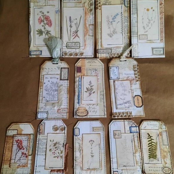 Junk Journal Kit, Junk Journaling Digitals, Layered Tags, Collage ...