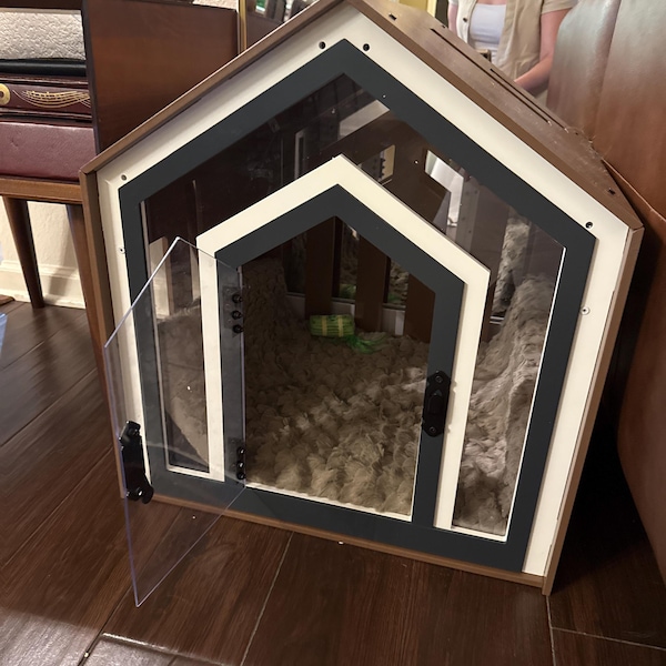 Modern Indoor Dog Houses With Doors, Luxury Dog Crate Furniture, Dog ...