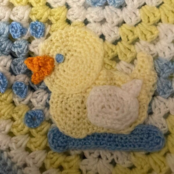PATTERN Rubber Duck Applique Crochet Pattern PDF Instant Download Baby ...