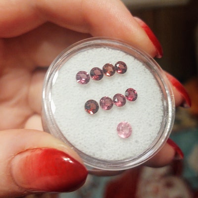 Pezzottaite 0.19ct Ultra Rare Neon Raspberry Beryl Madagascar 4x3.8mm ...