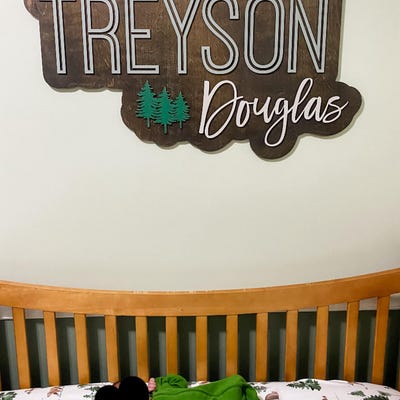 Forest Name Sign, Forest Letters, Letter Sign, Forest Nursery Sign ...