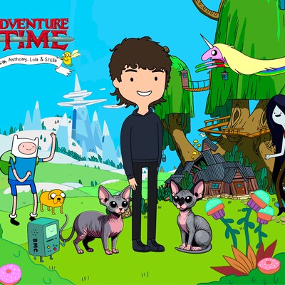 Custom Adventure Time Cartoon Portrait Illustration, Couple Family ...