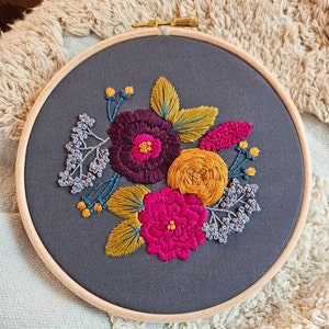 Embroidery Kit Beginner, Embroidery Hoop, Hand Embroidery Kit, Modern ...