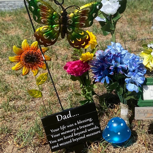 Engraved Memorial Graveside Sign: Personalized Remembrance Plaque - Etsy
