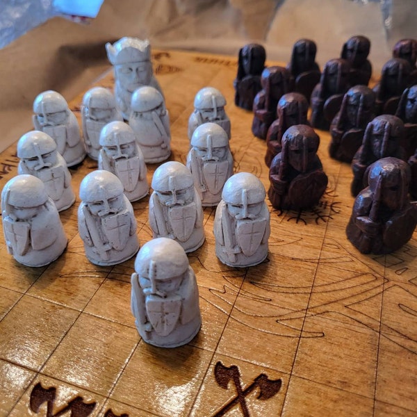 Viking Resin Hnefatafl / Tafl Game Pieces Only - Not the Game Board - Etsy