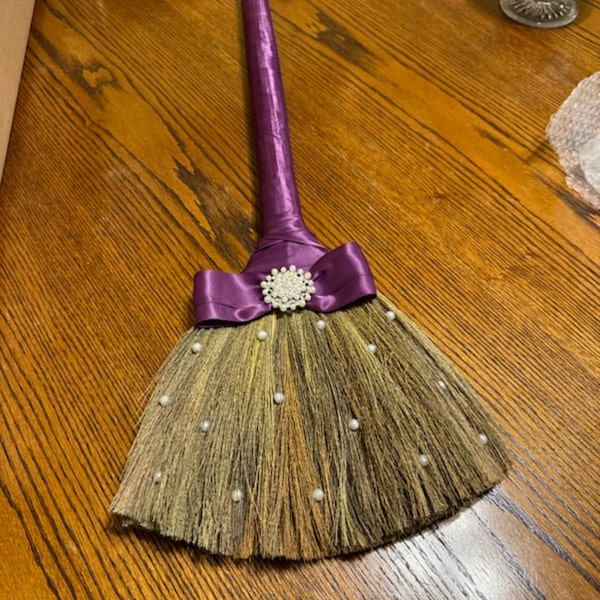 Wedding Jumping Broom Bling Wedding Broom Brooch Wedding Broom Wedding ...