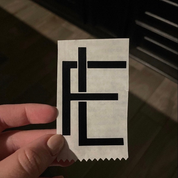 Single Initial Monogram Sticker - Etsy