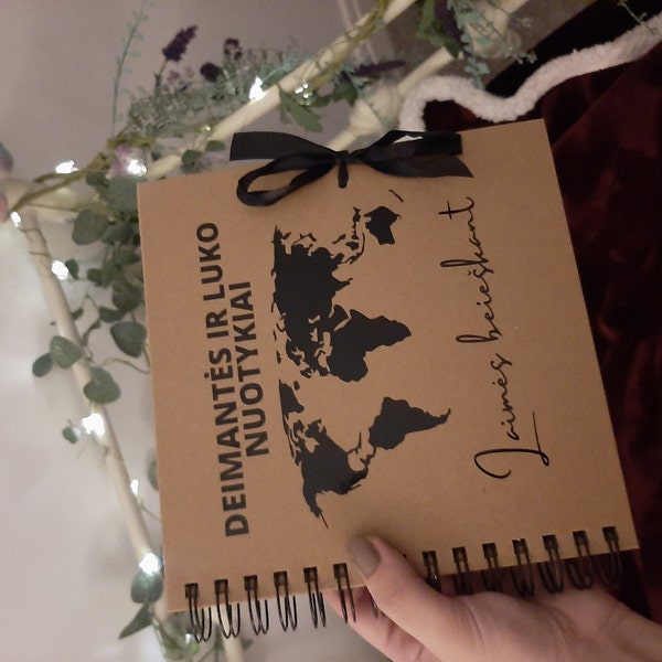 Personalised Travel Scrapbook, World Map Scrapbook, Adventure Scrapbook ...