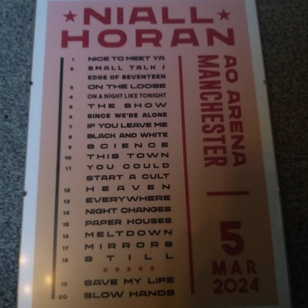 Texas 2024 UK Setlist Poster Print – gigs Concert Tour – Live Band ...