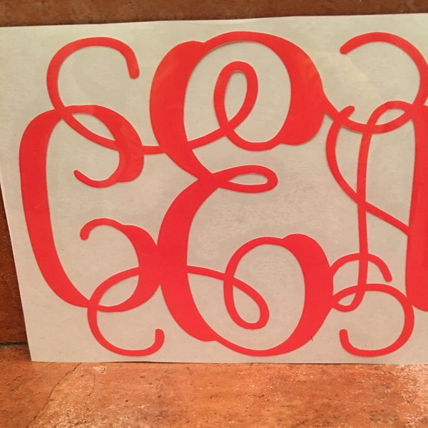 Monogram Iron On, Heat Transfer Monogram, Iron on Letters, DIY Monogram ...