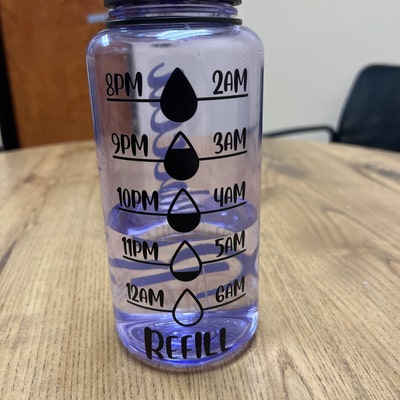 Water Bottle Tracker Motivational Water Bottle Water Bottle With Hourly ...