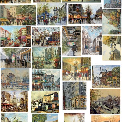 Tiny Witchy Library Halloween Collage Sheet Digital - Etsy