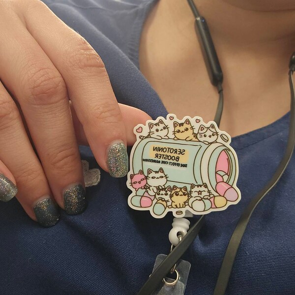 Too Much Panic Not Enough Disco Badge Reel Funny Badge Reel Badge Clip Badge Pull Coworker Gift ...