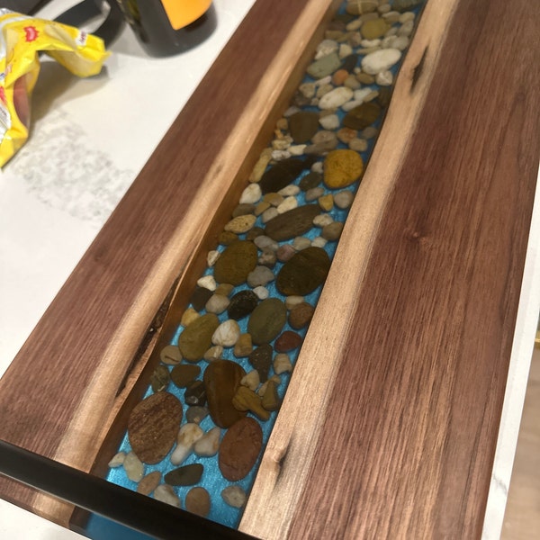 Red Epoxy River Black Walnut Charcuterie Board - Etsy