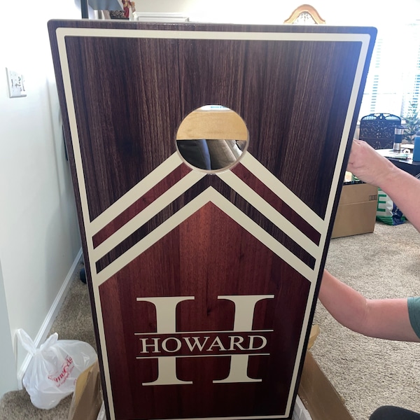 Custom Cornhole Board Set | Monogram Cornhole Boards | Personalized Bag ...