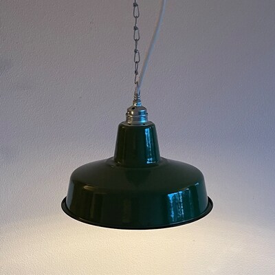 Industrial Factory Shade 10 Enamel Ceiling Lighting Lamp - Etsy