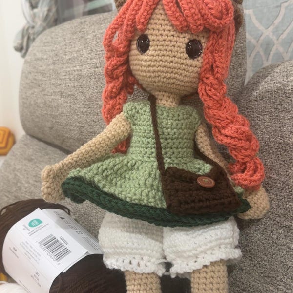 Crochet Pattern Amigurumi Chestnut Doll, Cute Doll for Girls, Doll ...