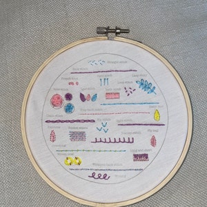 Stitch Along Embroidery Pattern / Digital Download Beginner Embroidery ...