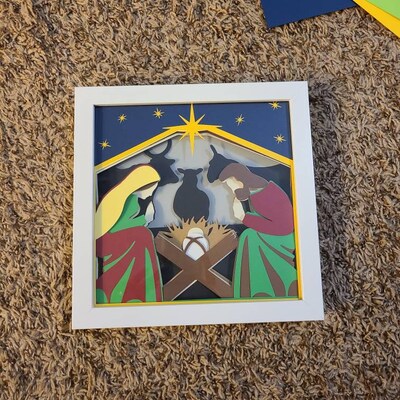 3D NATIVITY Shadow Box 3D CHRISTMAS Svg for Cricut for Silhouette - Etsy