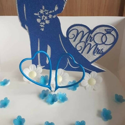 Wedding Cake Topper Svg, CNC Bride and Groom Cake Topper for Laser ...
