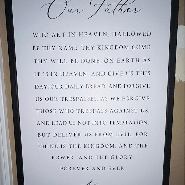 The Lord's Prayer Sign, Our Father Sign, Scripture Sign - Etsy