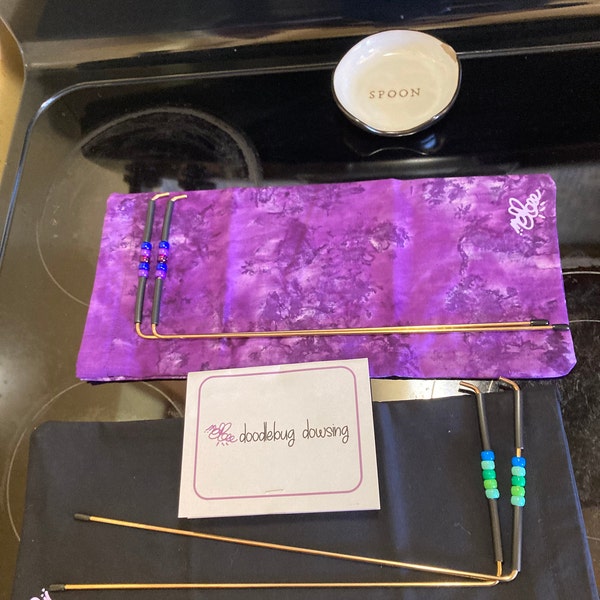 Dowsing/divining Rods Brass, 1 Pair W/wooden Beads, Paranormal ...