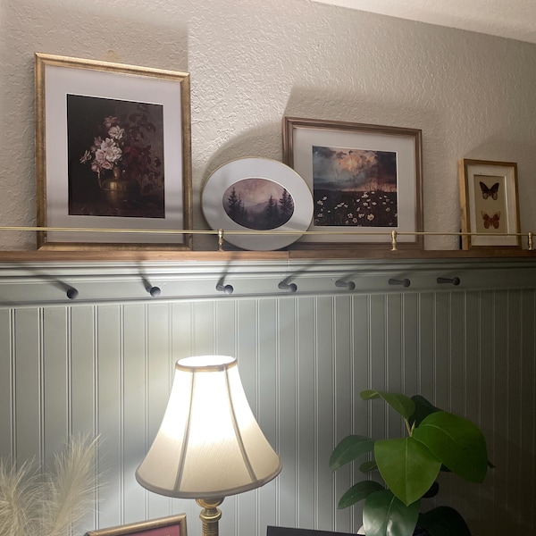 Unlacquered Brass Gallery Rail: Bookshelf Tipping Rail - Etsy UK