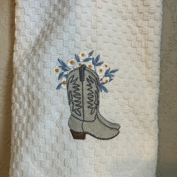 Cowboy Flower Boots Machine Embroidery Design, Boot Instant Download ...