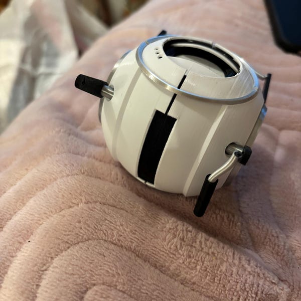 Portal Wheatley Figure – 3D Printed Model With LED Light – Moving ...