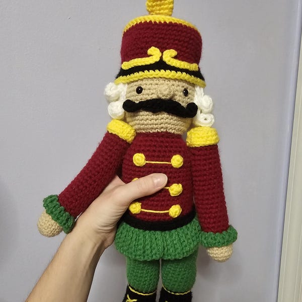 Crochet Christmas Nutcracker Pattern: Small and Large Toy (PDF) - Etsy