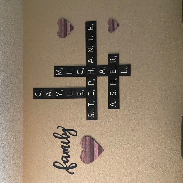 44 Scrabble Tile Wall Art Letters Handmade/customizable Price per Tile ...