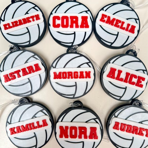 Personalized Volleyball Bag Tags • Team Gift, Custom Colors - Etsy