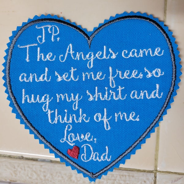 Heart Memory Patch 5": Customized Memorial Shirt Pillow - Etsy