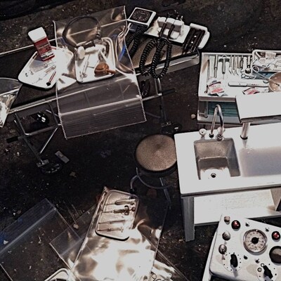 Dollhouse Miniature Handcrafted Medical Modern Hospital Bed 1/12th ...