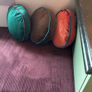 Round Pillows, 30 Color Pillows, Cover and Insert, Customizable Piping ...