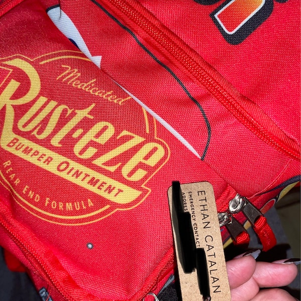 Kid's Info Keychain - in Case of Emergency Key Chain, Phone Number ...