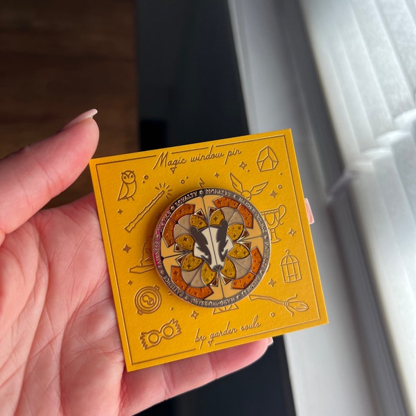 Stained Glass Magic Windows Enamel Pins Set - Etsy