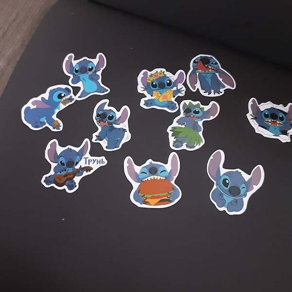 STITCH Stickers Pack, Stickers, Kawaii Sticker, Laptop Stickers, Kids ...