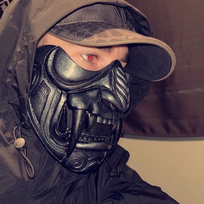 Mask Dragon Sakura Blossom Samurai Mask - Etsy