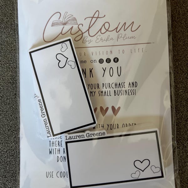 Custom Book Plates | Signature Plates | Book Labels | Autograph Book ...