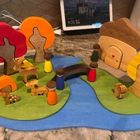 Wood Play Mat for Small World Playscapes Prehistoric or Desert Theme ...