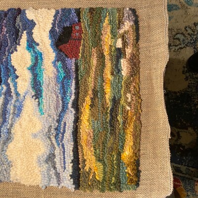 100 4, 6 or 8 Raspberry Hand Dyed Strips for Rug Hooking, Washed Wool ...