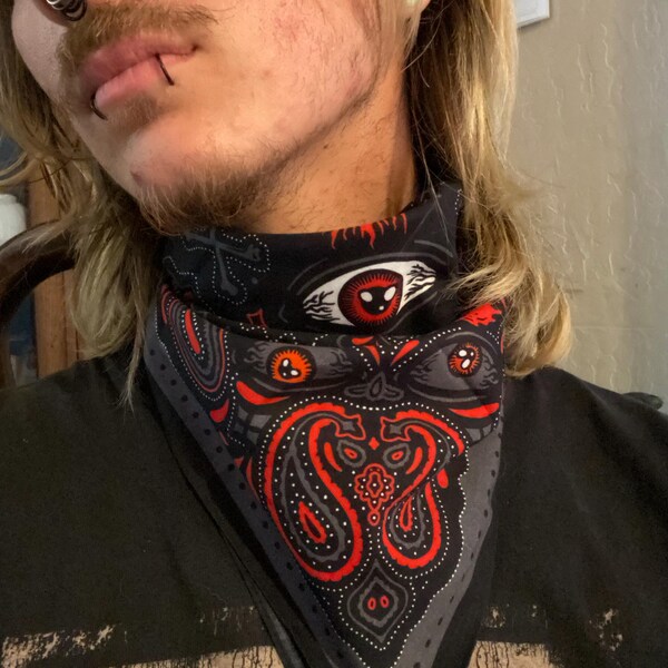 Third Eye Ghost Bandana Evil Eye Biker Behelit Guts Alucard Skull ...
