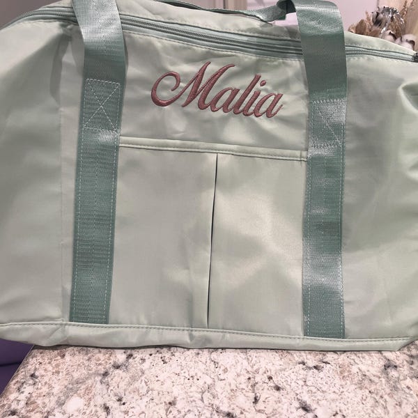 Personalized Duffel Bag, Girls Monogrammed Travel Bag, Monogrammed ...