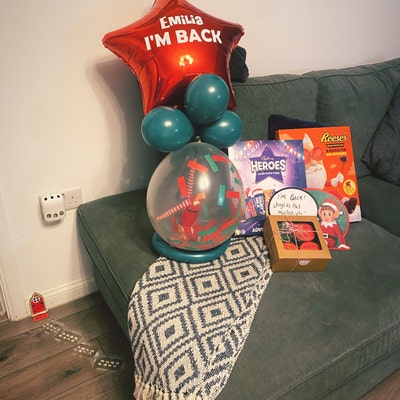 Personalised Elf Arrival Balloon Kit ELF BALLOON Elf POP Balloon - Etsy UK